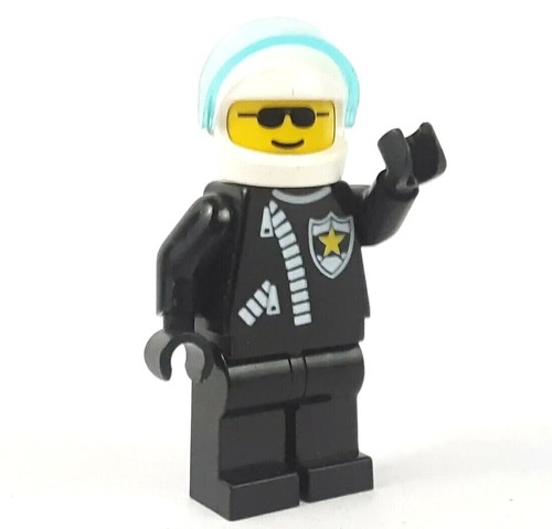 LEGO® Police Zipper Sheriff Star White Helmet Trans-Light Blue Visor ...