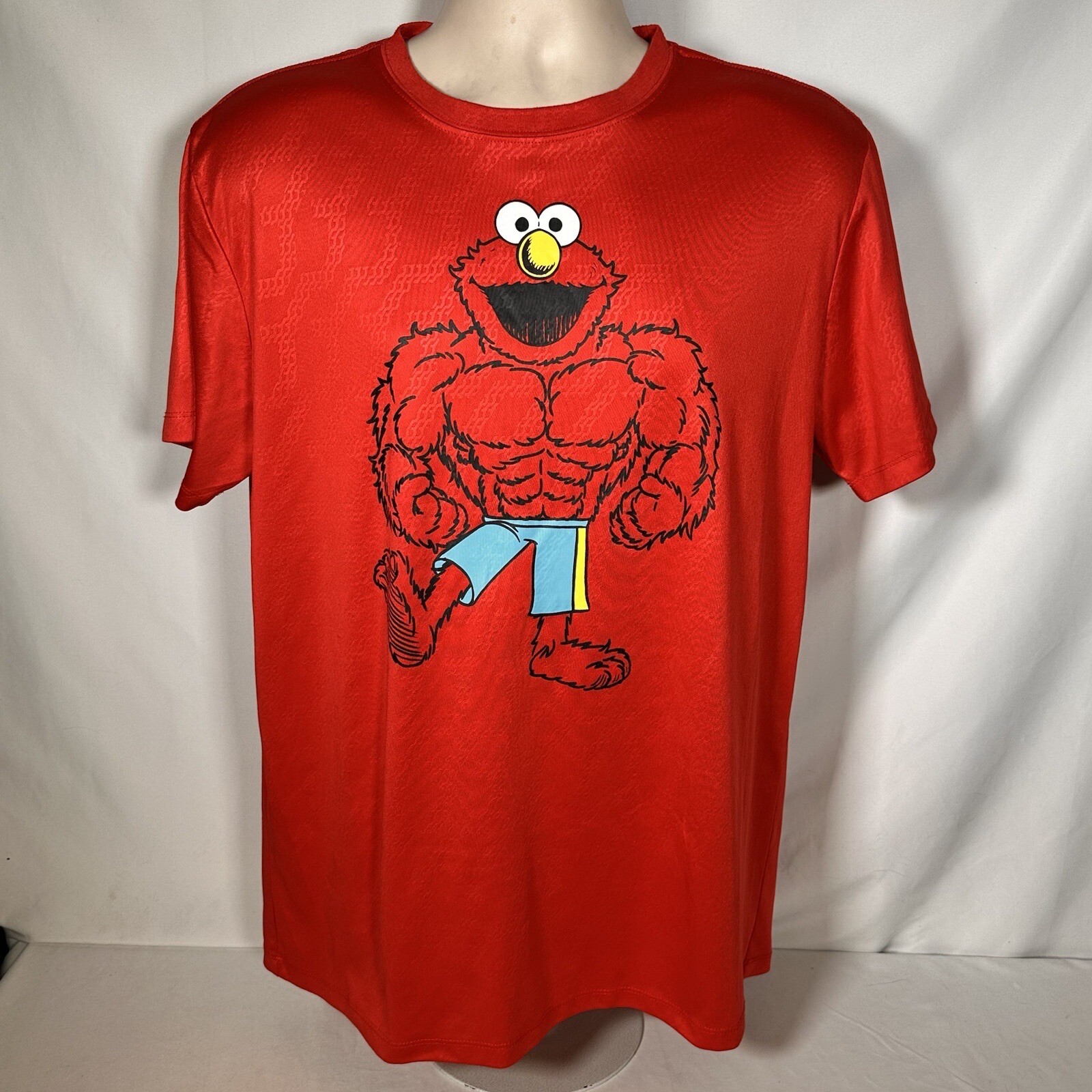 Sesame Street Muscle Elmo Workout Gym Shirt Size L Re… - Gem