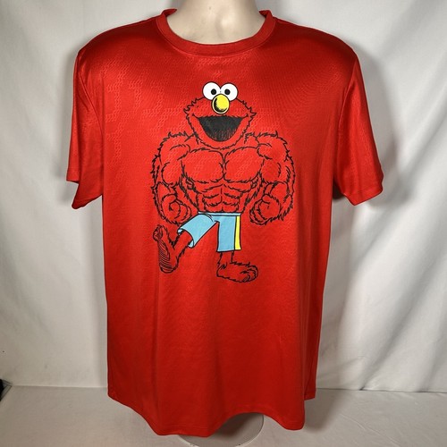 Sesame Street Muscle Elmo Workout Gym Shirt Size L Re… - Gem