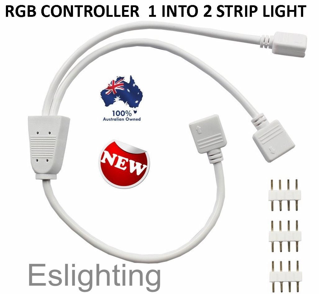 2X 25CM LED STRIP LIGHT BAR RGB 240V 12V POWER SUPPLY CAMPING HOME CAR ...