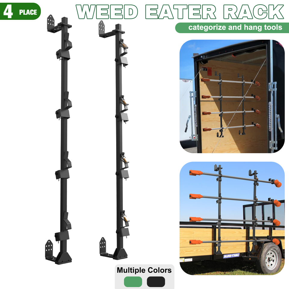 4 Place Trimmer/Weed Eater Rack for Open/Enclosed Trailer Landscape ...