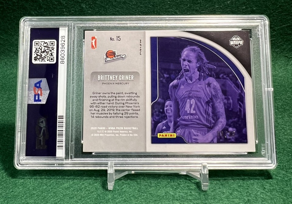 2020 Panini Prizm WNBA Brittney Griner Get Hyped! Mojo #15, /25 PSA GEM ...