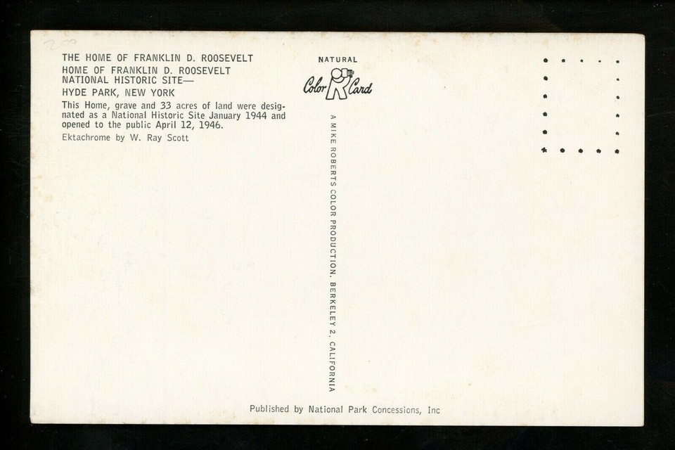 Political President postcard FDR Franklin Roosevelt home Hyde Park, New ...