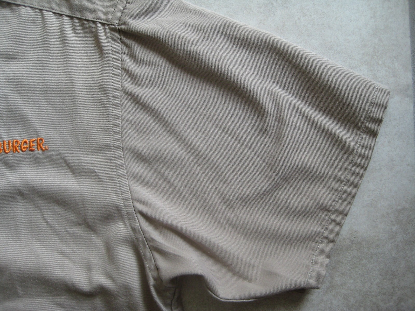 WHATABURGER Fast Food Employee Work Uniform Khaki Shirt Costume USED ...