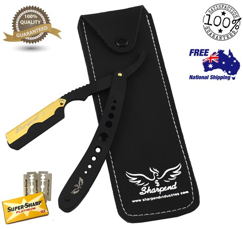 Barber Cut Throat Straight Razor Beard Shaving Knife Stainless Steel ...