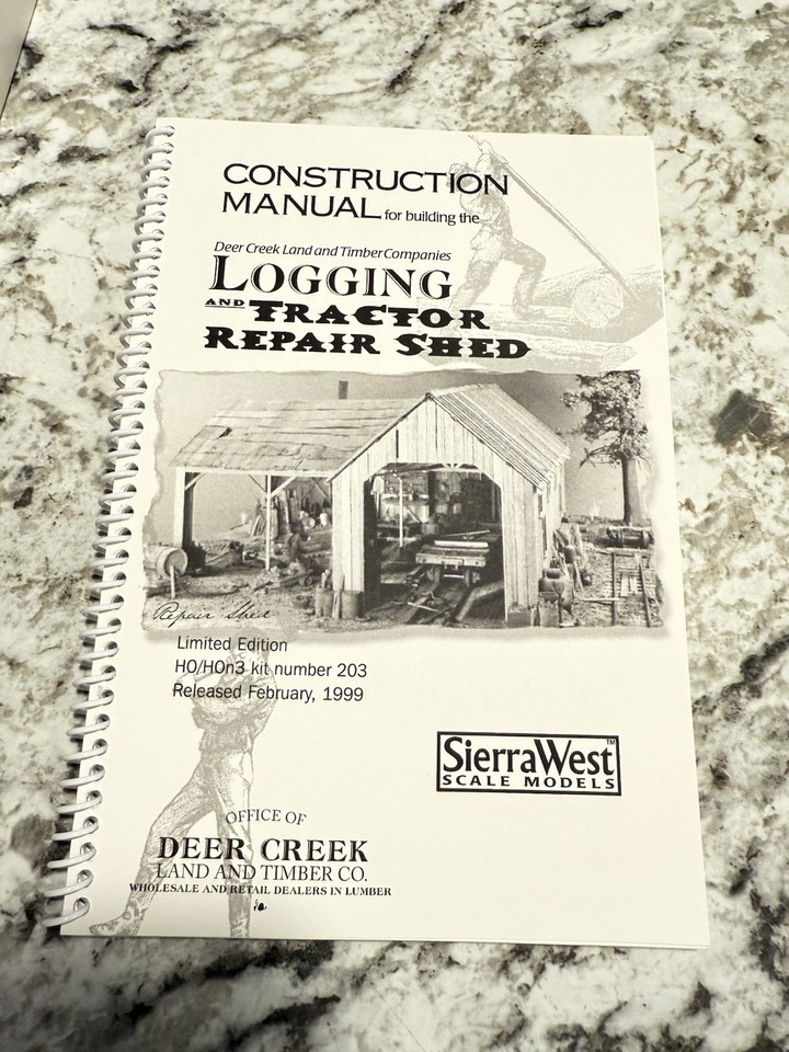 HO/HOn3 Scale ~ Sierra West Scale Models ~ Logging & Tr Repair Shed Kit ...