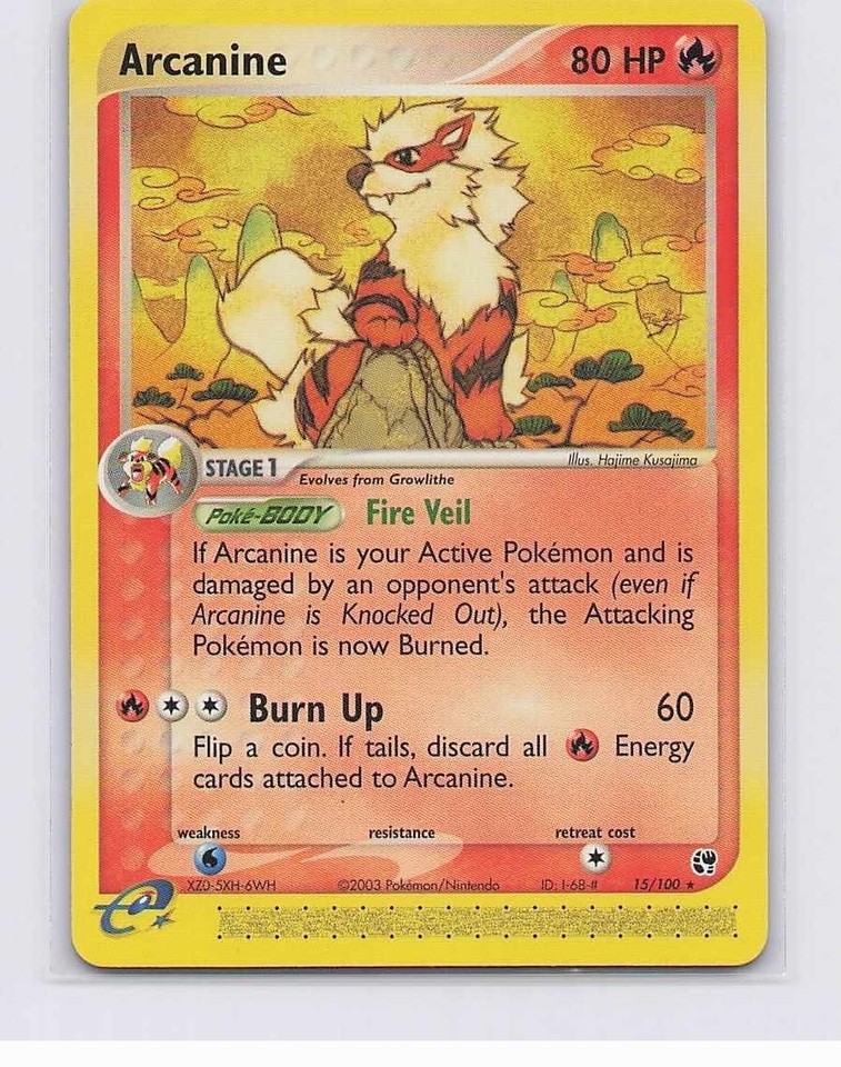 ARCANINE #15/100 EX SANDSTORM NON-HOLO POKÉMON TCG 2003 | eBay
