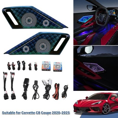64 Colors RGB Interior Radio Ambient Lighting System For Corvette C8 ...