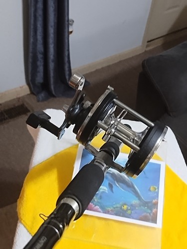 New Trolling Fishing Rod Contender 7' Med 20-25lb And Reel Calypso Blue ...