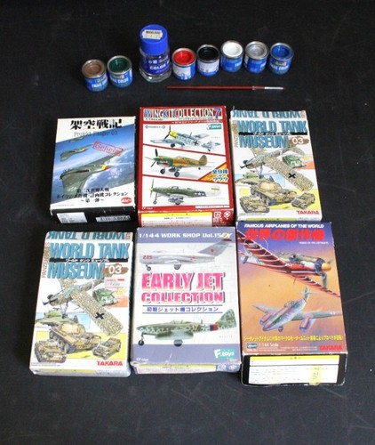 Coll. Of 6x JAPANESE 1/144 Unused AIRCRAFT MODEL KITS Inc TAKARA w ...