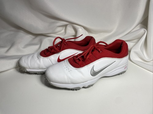 Nike Air Rival 4 Golf Shoes 818728-101 White Red Athletic Sneaker Mens ...