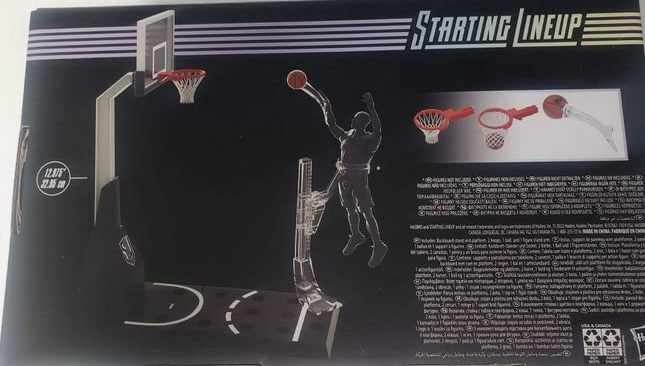 Hasbro 1/12 scale Starting Lineup NBA Basketball Hoop And Backboard MIB ...