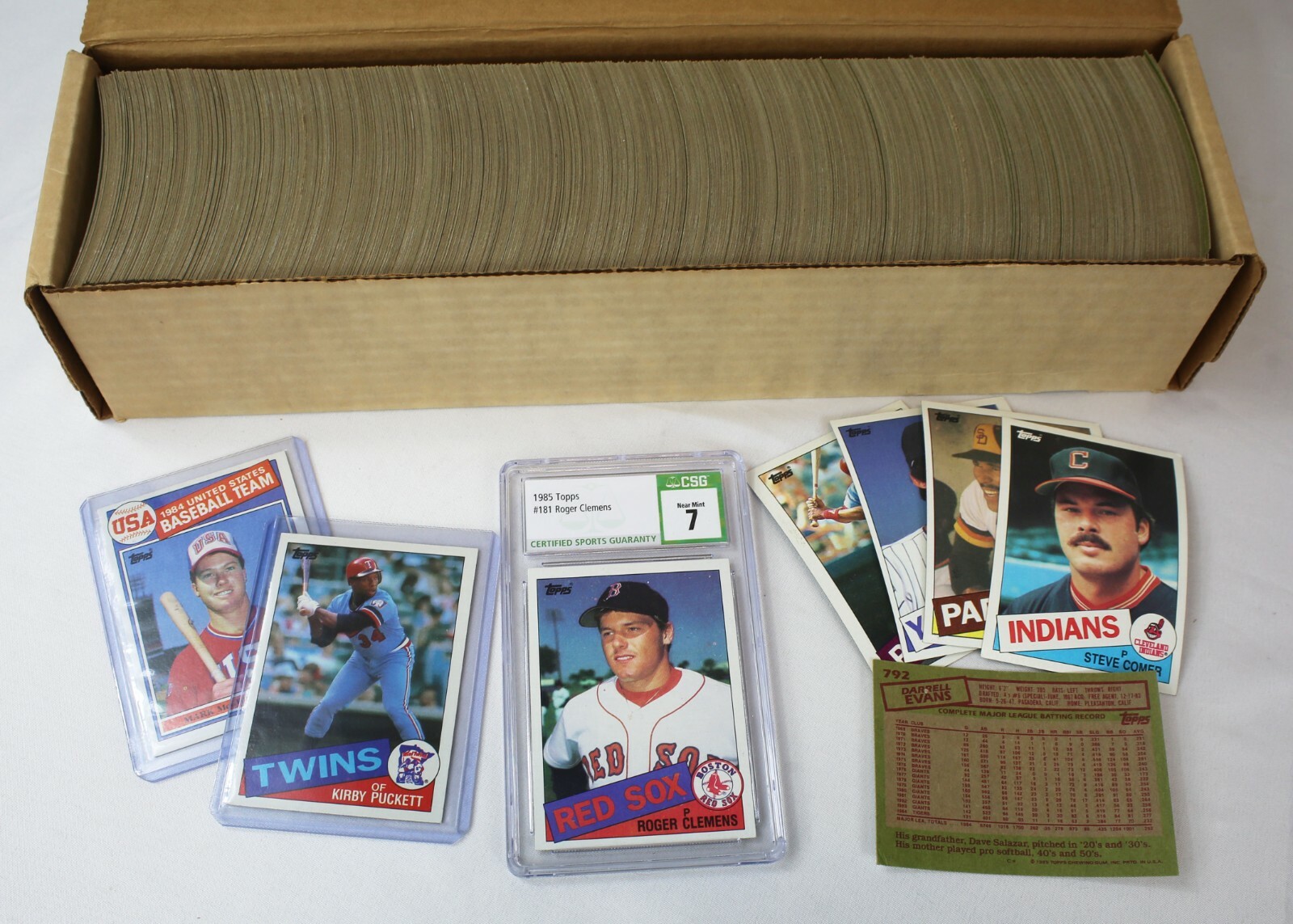 1985 Topps Baseball Complete Set Mark McGwire Roger Clemens Puckett RC ...