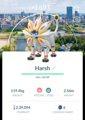 Pokémon Solgaleo Sendai Background - Trade - GO Read description | eBay