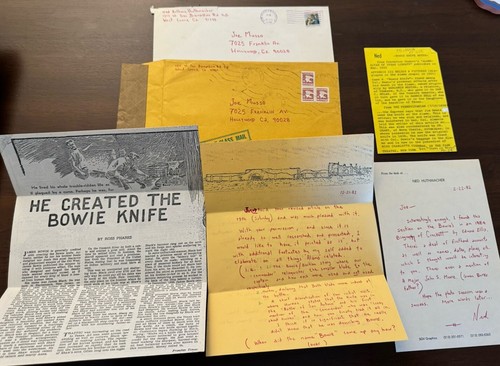 Handwritten Correspondence Letter Joseph Musso Ned Huthmacher Bowie ...