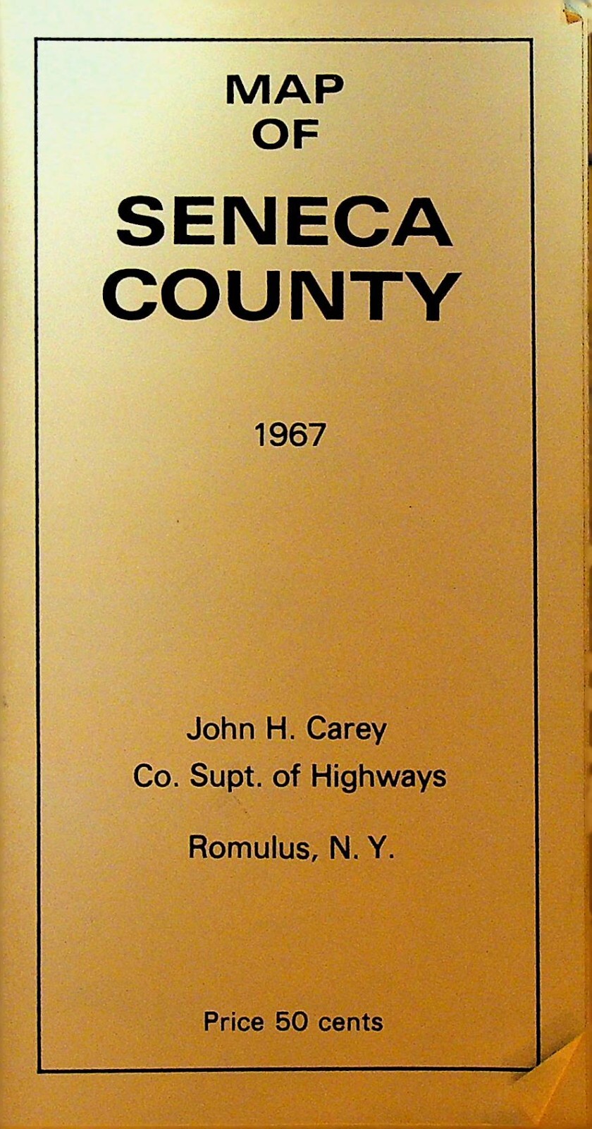 Seneca County Highway Map 1967 Upstate New York | eBay.de