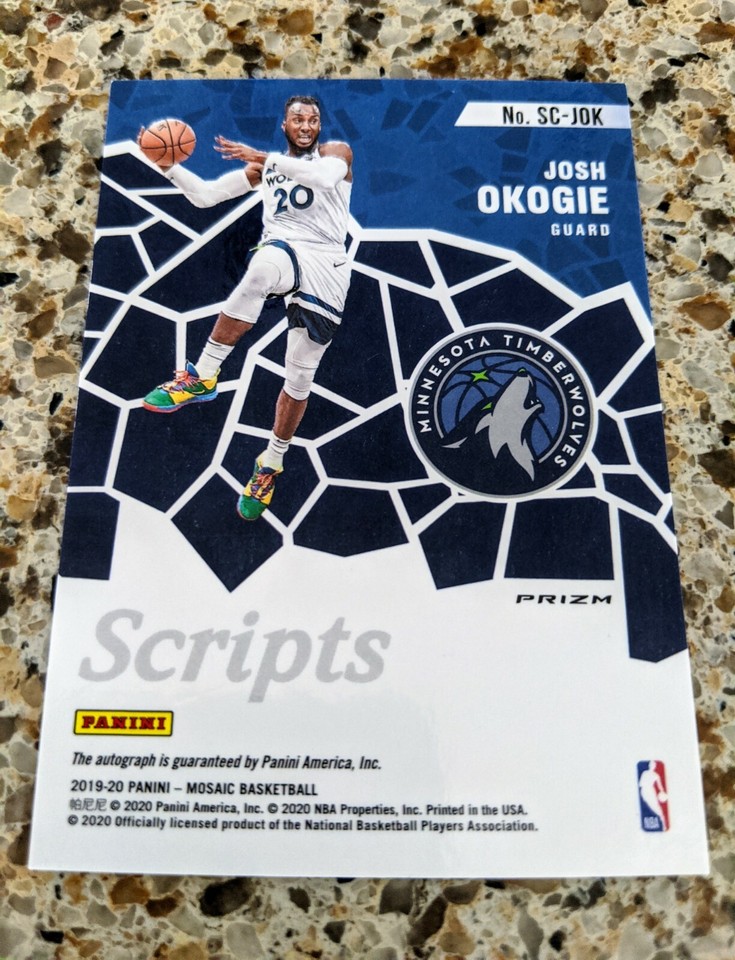 Josh Okogie Autograph (Minnesota Timberwolves) - Panini Mosaic Scripts ...