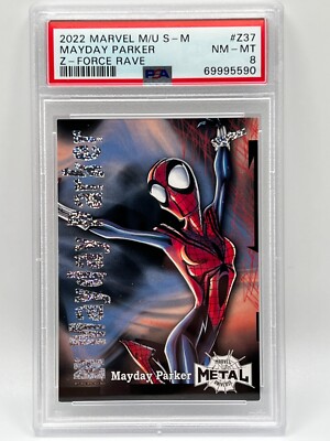 2022 Marvel Metal Spider-man Mayday Parker Z-Force Z37 Rave /100 PSA 8 ...