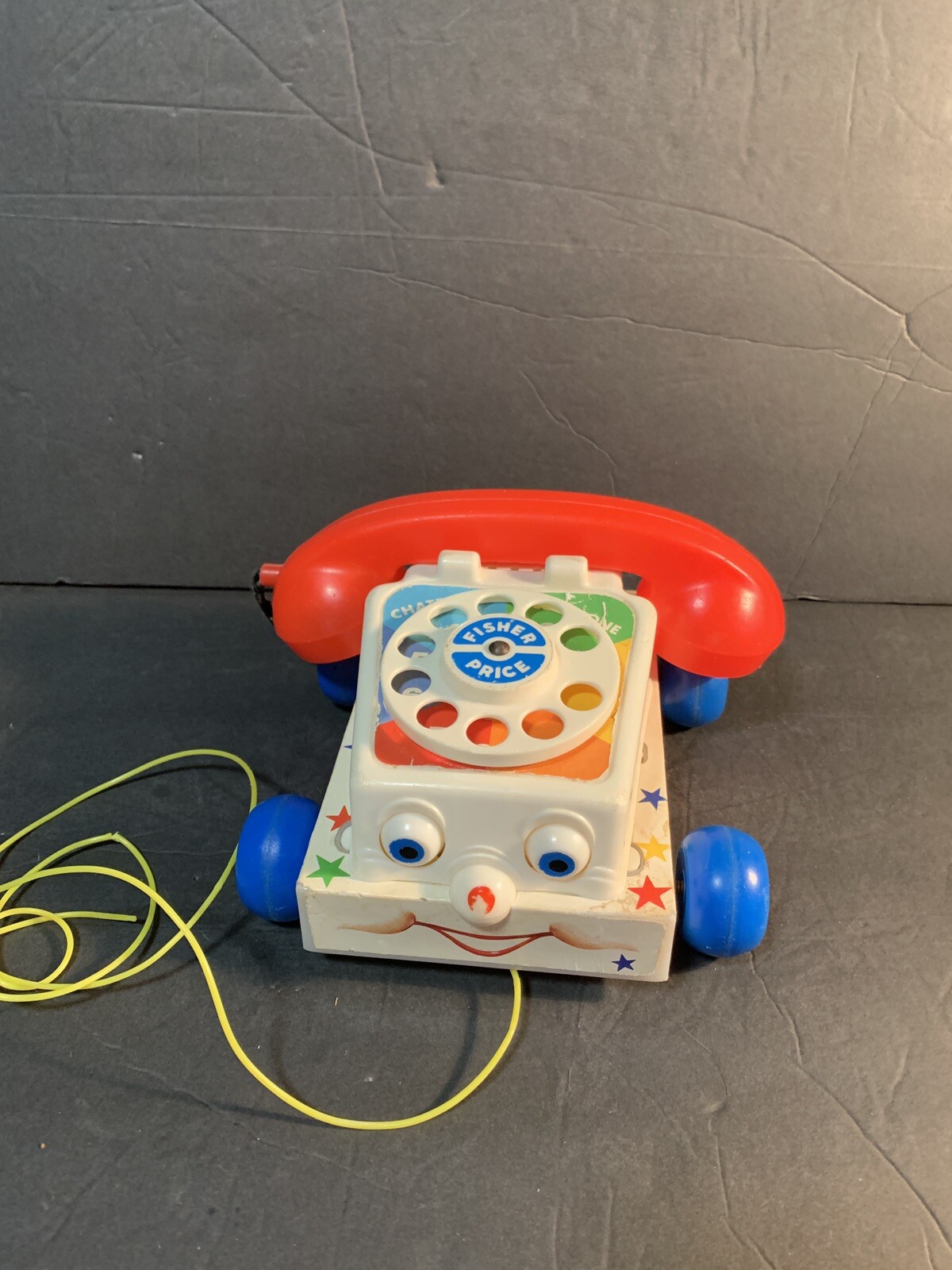 Vintage 1961 Fisher Price Chatter Phone #747 Telephone Pull Toy with ...