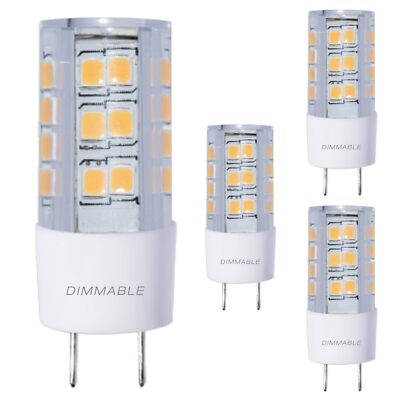 Diodesy 4PK LED Mini Light Bulb T6 Bulb, GY8 Bi-Pin Clear, 2700K, 4.5W ...