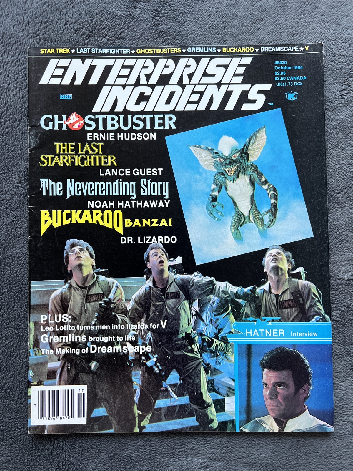 1984 OCT. ENTERPRISE INCIDENTS MAGAZINE - *GHOSTBUSTERS-GREMLINS*FRONT ...