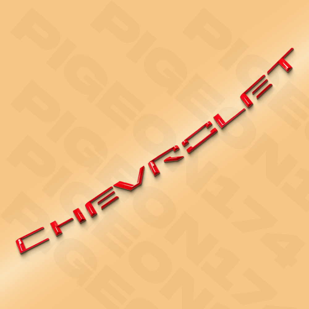 3D Front Grille Letter For Chevrolet Silverado 1500 Emblem Badge Red ...
