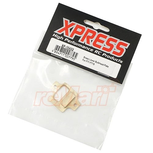 Xpress Brass Lower Bulkhead Plate For Execute FT1 FT1S 1:10 2WD RC Car ...