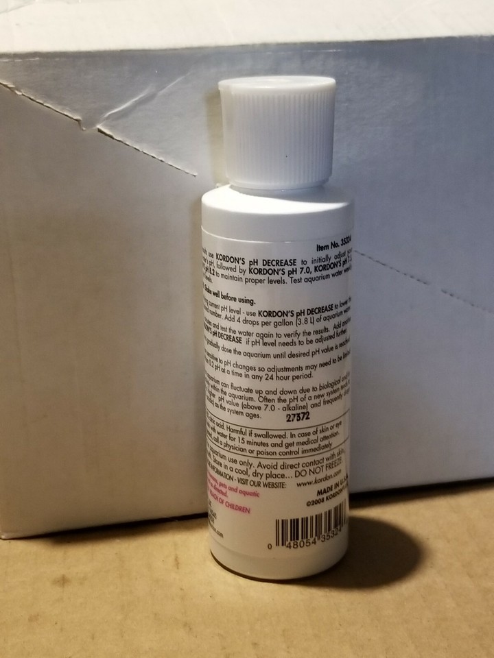 KORDON #35324 pH Decrease Adjuster for Aquarium, 4-Ounce - Treats 700 Gal | eBay