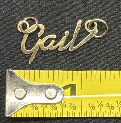 "Gail" Custom Necklace Personalized GOLD Plated Pendant - No Chain | eBay