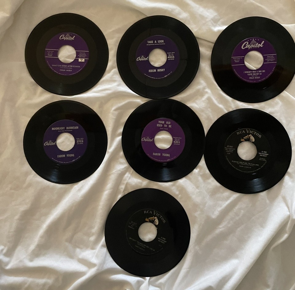 Lot Of Faron Young/Ferlin Husky/Hank Locklin 45 Records | eBay
