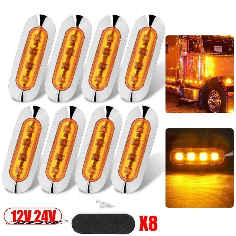 10X Clearance Light LED Side Marker Truck Trailer LORRY Lamp Amber ...