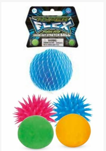 Play Visions NEON INSIDE-OUT BALL Sensory Stretch Soft ASD Spiky Touch ...
