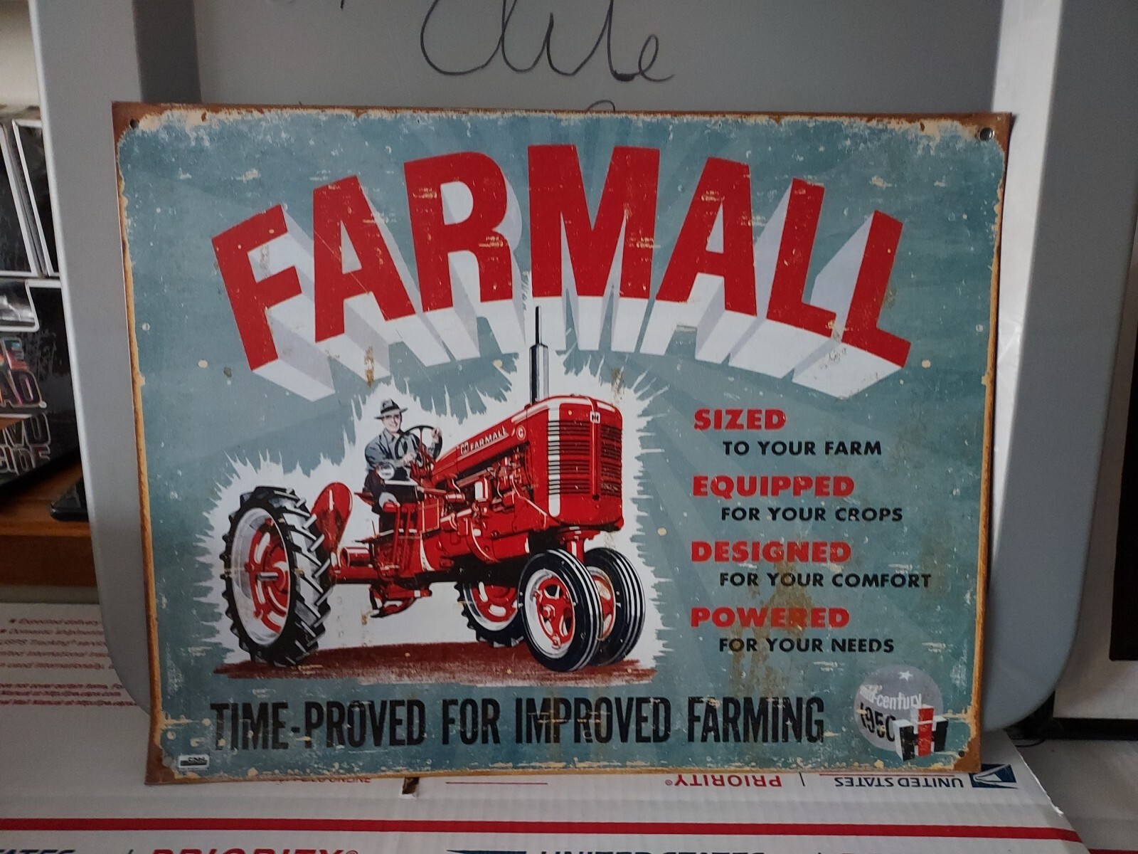 FARMALL Tractor SIGN Metal International Harvester 16x12 | eBay