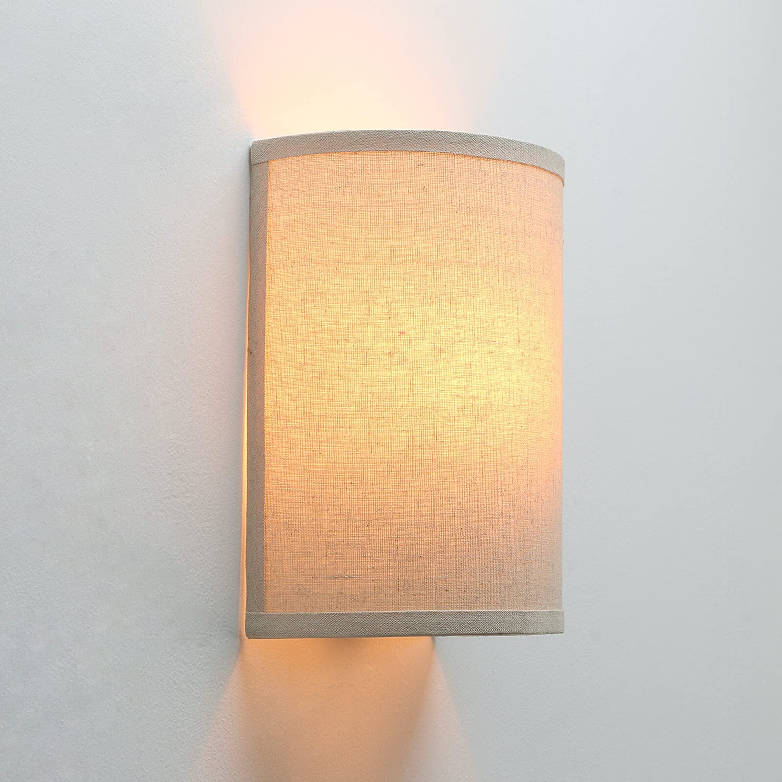 Wall Sconce Lighting Linen Fabric Decor, Industrial Vintage Night Light ...