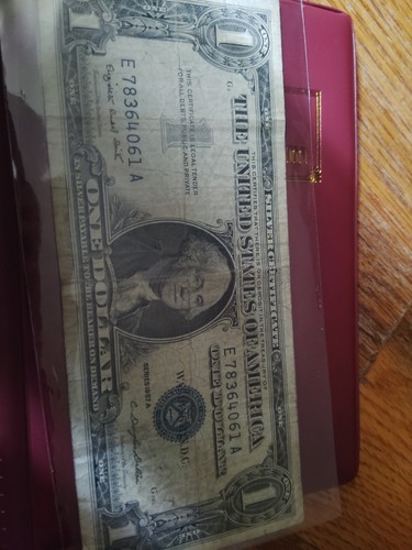 LOT of 1 1935-1957 $1 SILVER CERTIFICATES RARE BLUE SEAL ONE DOLLAR ...