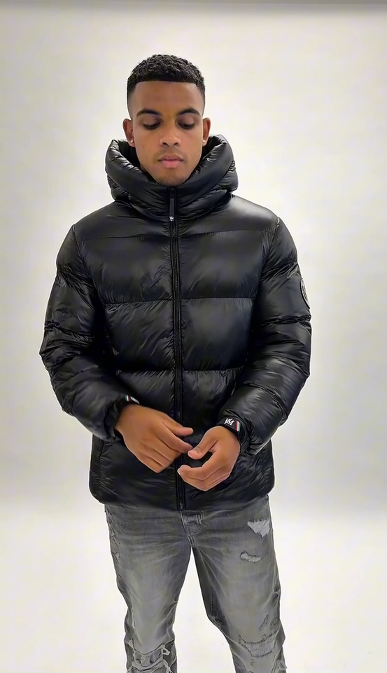 Valere Milano Mens Puffer Bubble Jacket Hooded Padded Puffa Winter Coat ...
