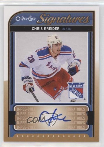 2014-15 O-Pee-Chee Signatures Chris Kreider #S-CK Auto | eBay