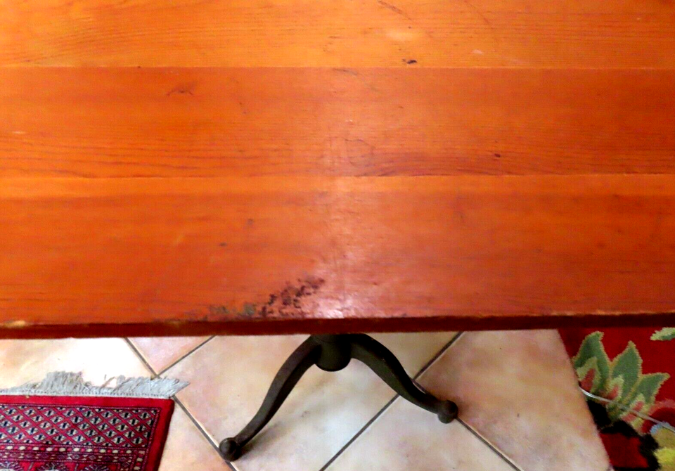 ANTIQUE VICTORIAN OAK & CAST IRON TELESCOPING DRAFTING TABLE W ...