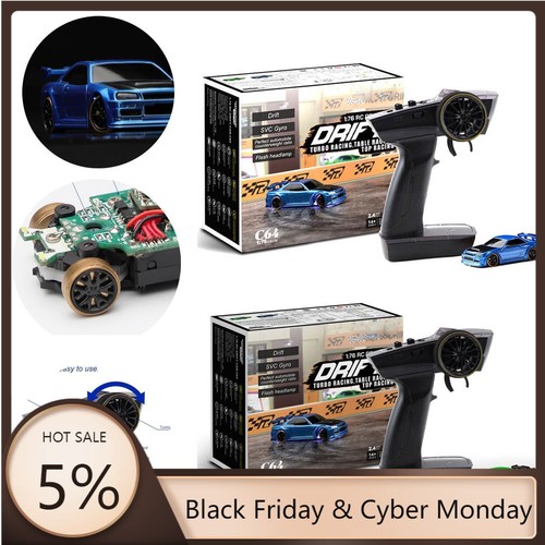 TURBO RACING C64 1/76 Full Scale Mini Remote Control Drift RC Car With ...