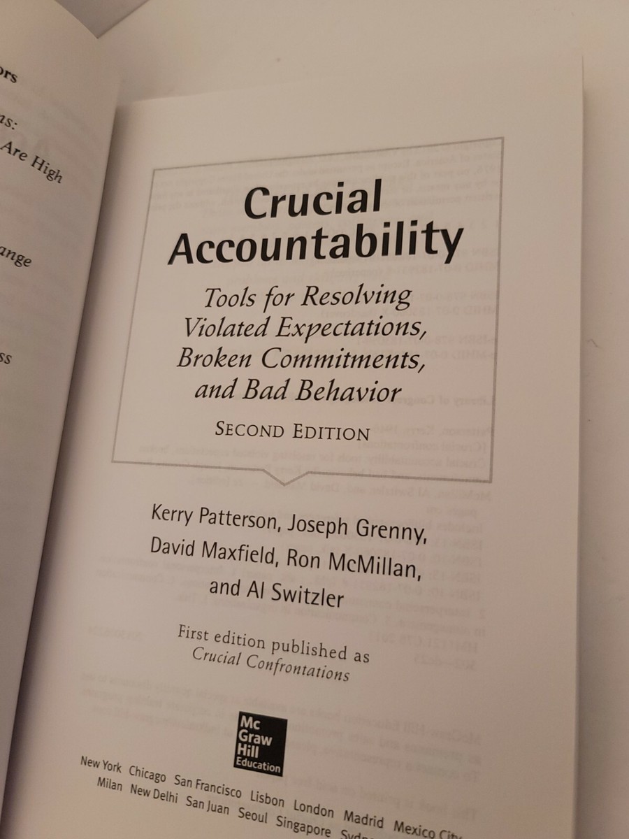 Crucial Accountability Book Crucial Accountability: Tools For