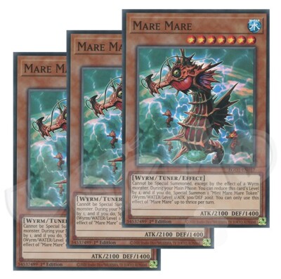 Yugioh - Mare Mare x 3 - 1st Edition Super Rare NM - Free Holographic ...