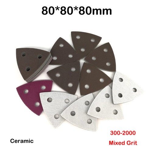 80mm 300~2000 Mixed Grit Sanding Pads Detall Sanding Sheets Triangle ...