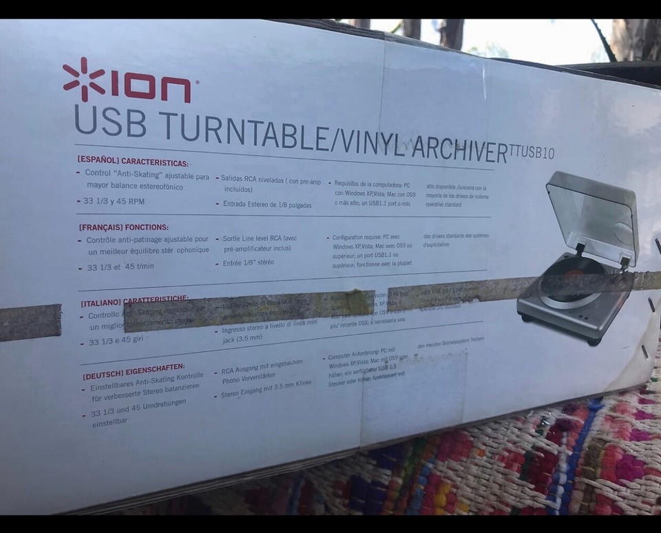 *NEW* ION USB Turntable with vinyl archiver recorder & Dust Cover Model ...