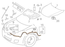 For Mercedes Genuine Hood Release Cable 2078800359 | eBay