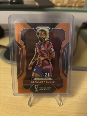 2022 Panini Prizm World Cup Qatar - #202 Gianluca Busio Orange /25 | eBay