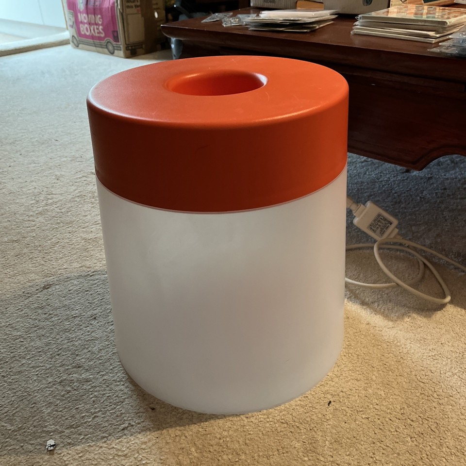 IKEA PS 2014 LED Stool Lamp Retro Orange Indoor/Outdoor Light Up Seat ...