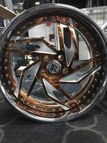 26 Inch Rucci BREITLING Rims Impala Rose Gold Wheels BP:5x120.7 ...