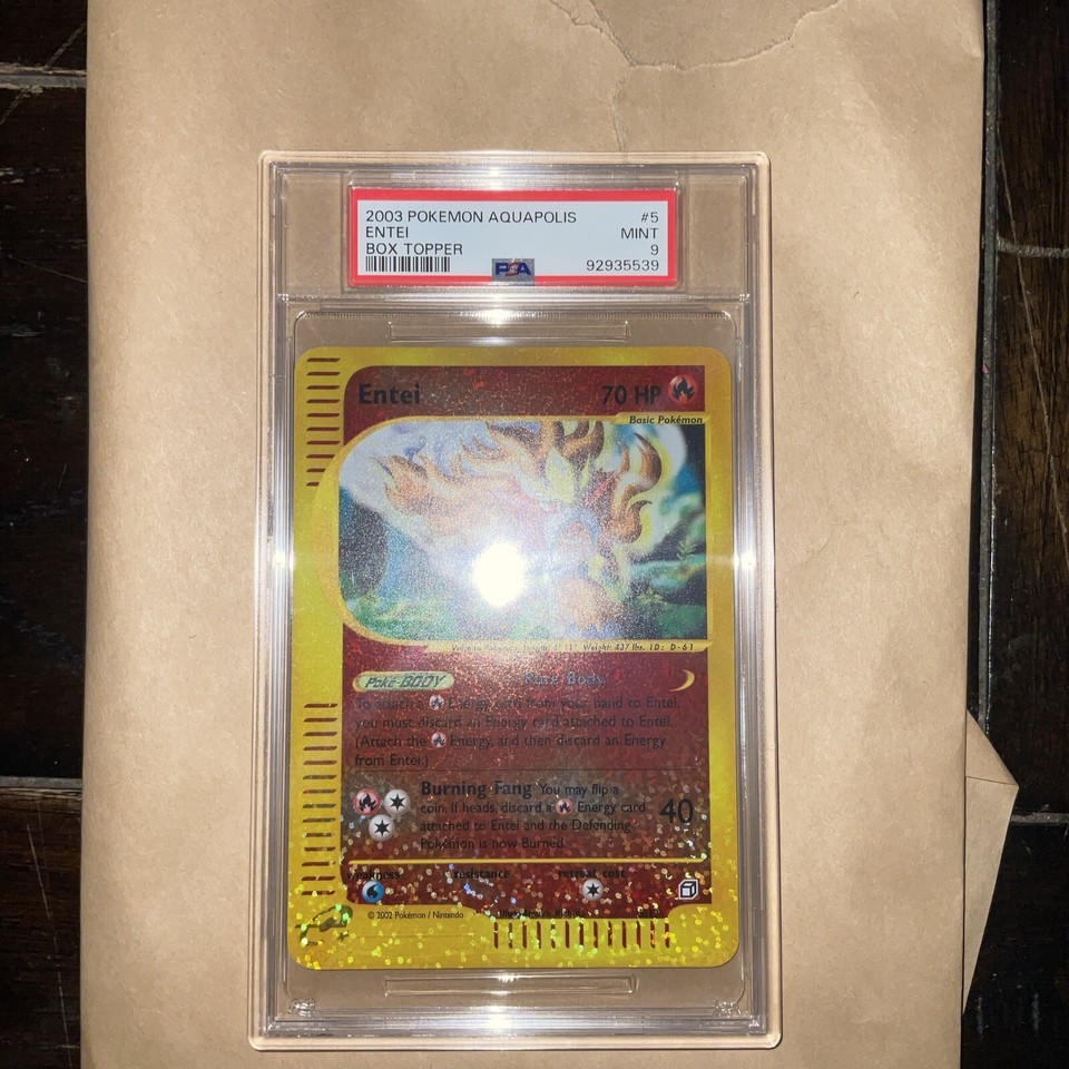 2002 Pokémon Aquapolis Box Topper Entei #5 PSA 9!! | eBay