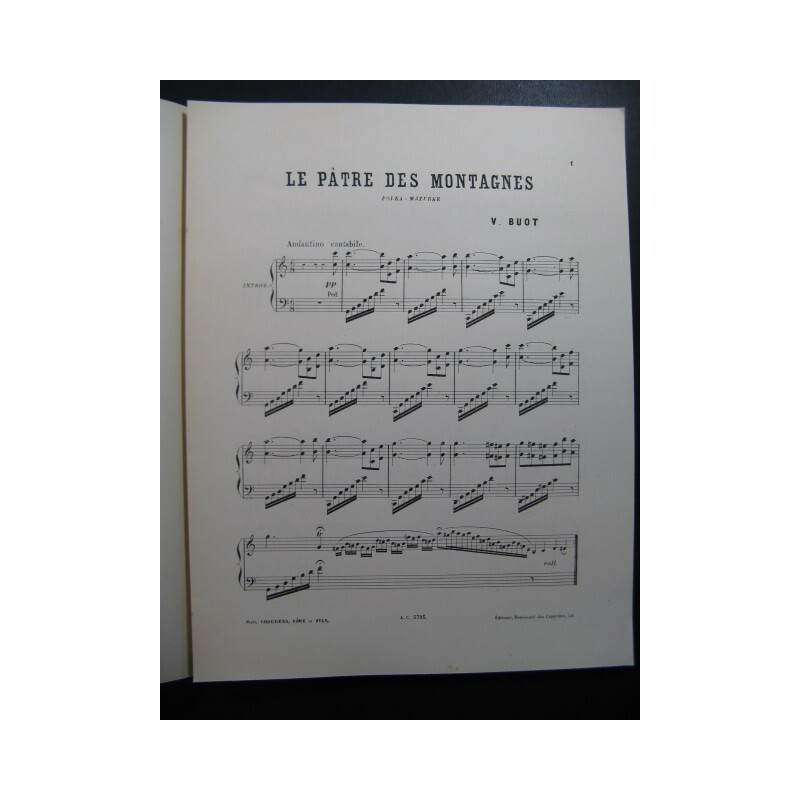 BUOT Victor Le Pâtre des Montagnes Piano 1886 | eBay
