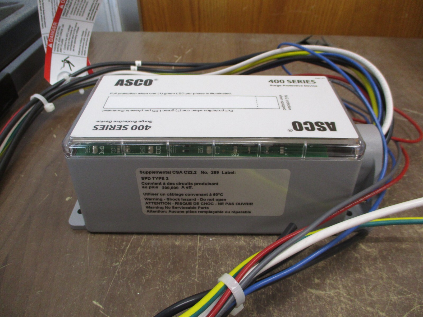 ASCO 400 Series Surge Protective Device 425120YP10AWAJ20 208Y/120V 50 ...
